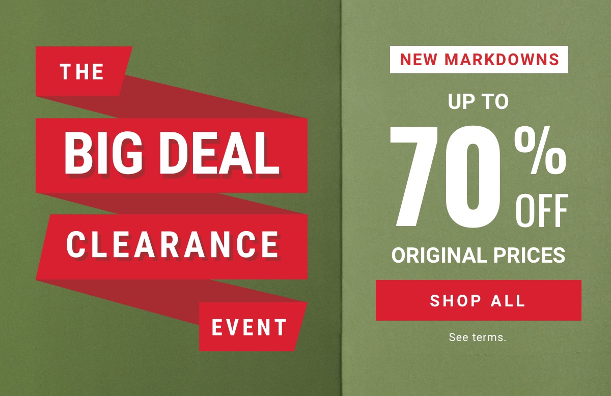Save even more with The Big Deal Clearance Event—up to 70% off original ...